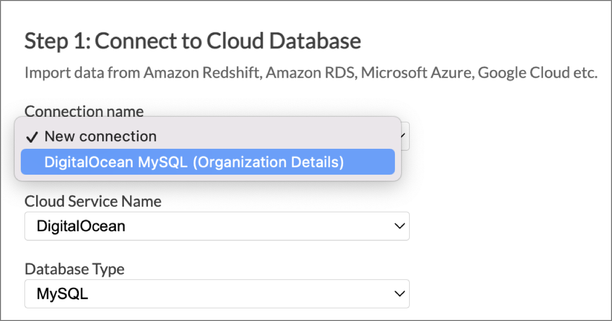 The Rest Of The Steps Are Similar To Importing Data From Cloud Database 