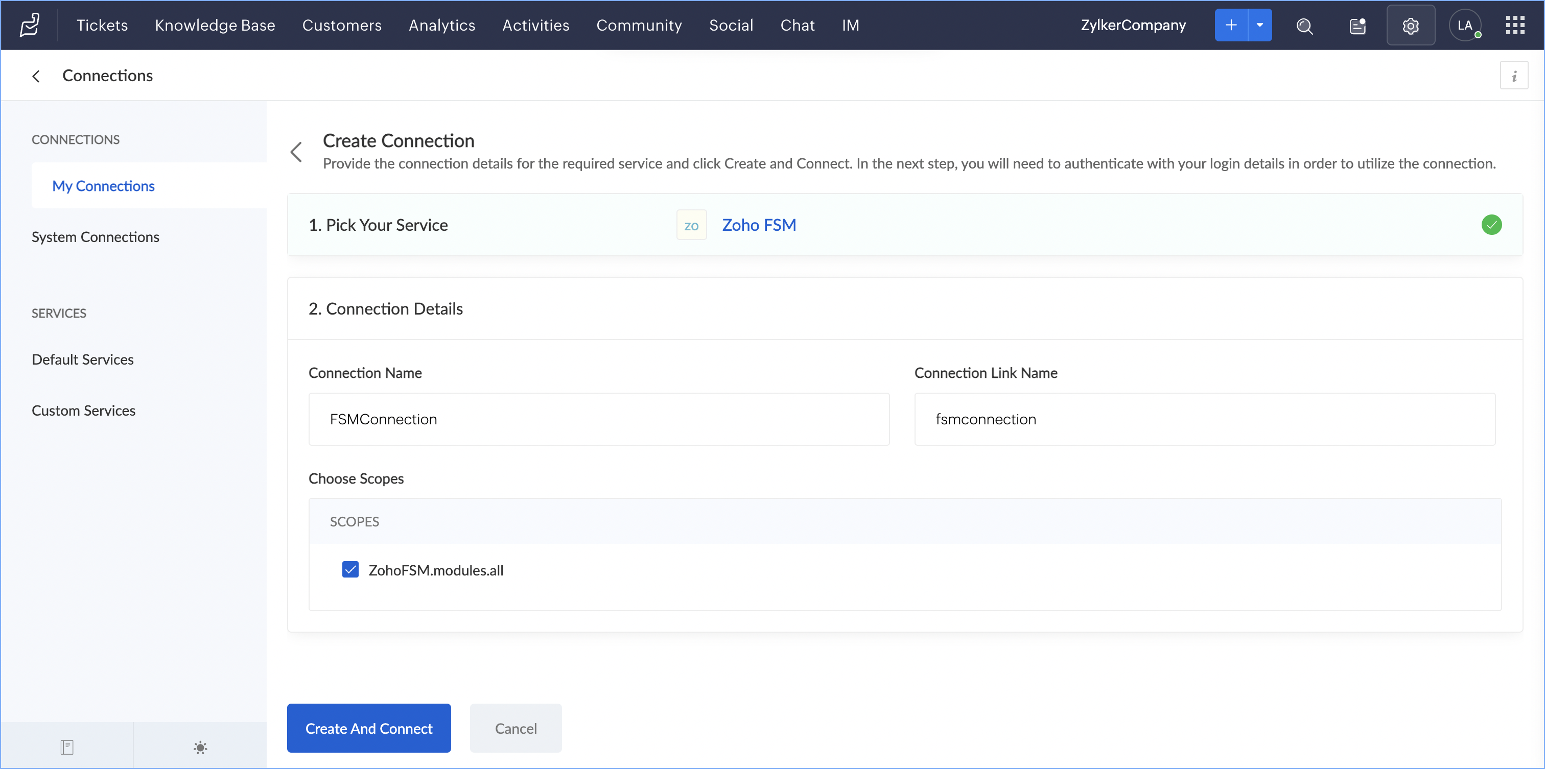 Zoho FSM | Create a Work Order in Zoho FSM from a Task in Zoho Desk Zoho FSM | Create a Work Order in Zoho FSM from a Task in Zoho Desk