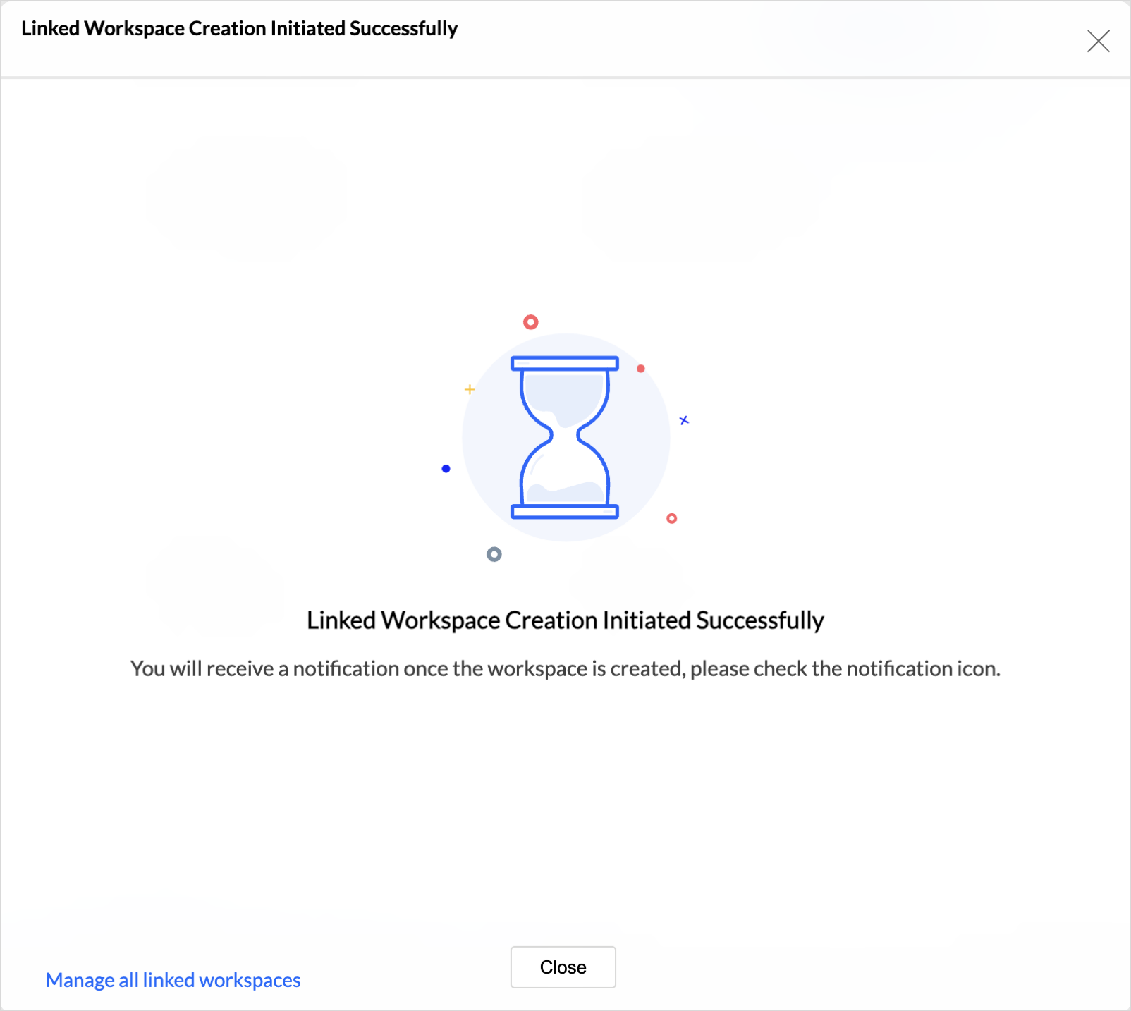 Choosing from existing workspaces