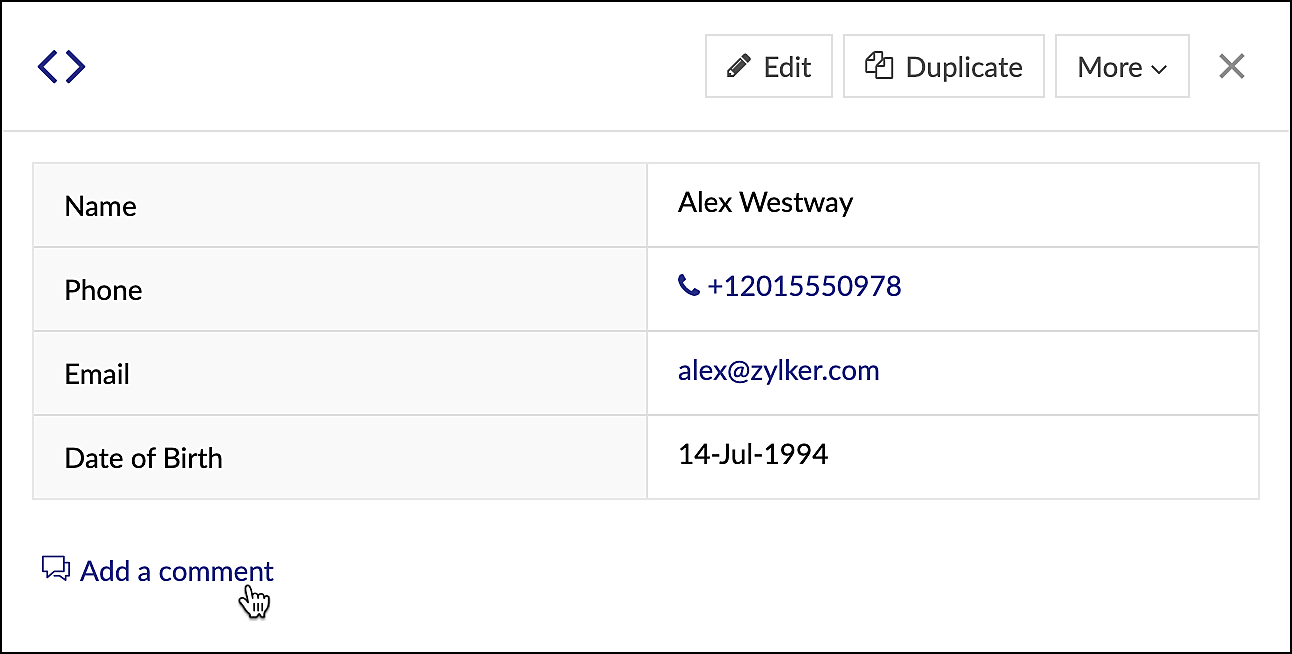 Managing record comments | Zoho Creator Help