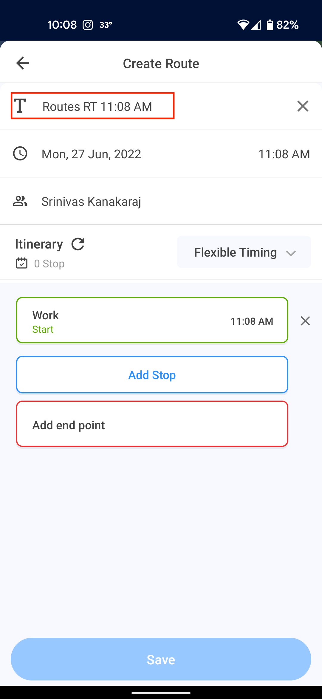 Tap on the start date field and provide the starting date.