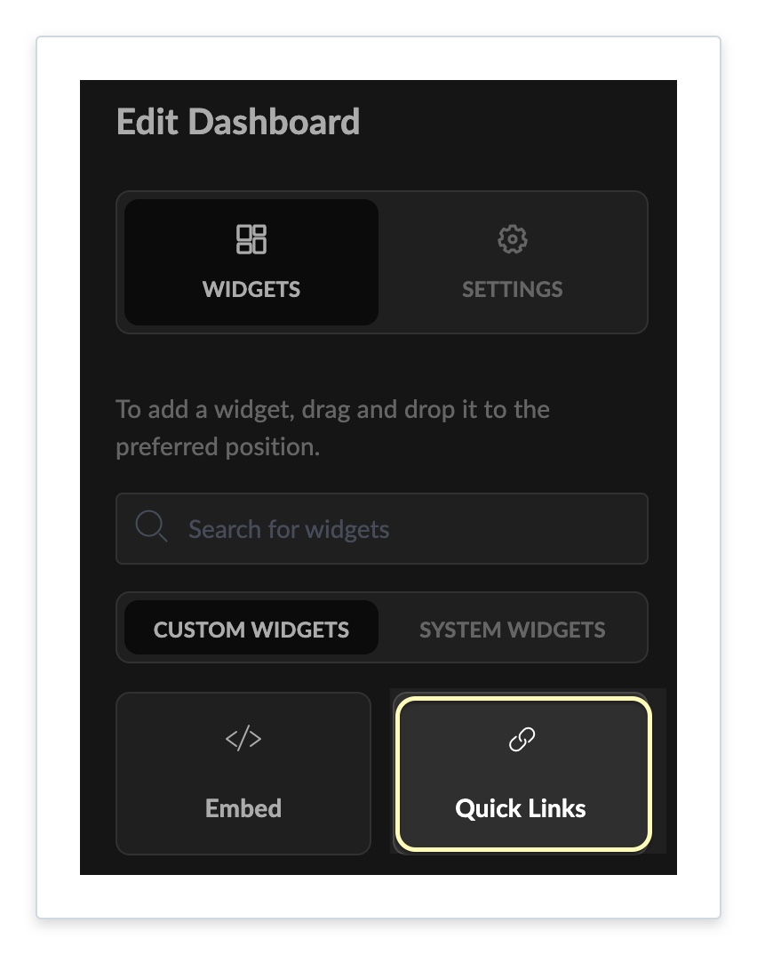 Enter the title in the Widget Title field, or click the eye icon