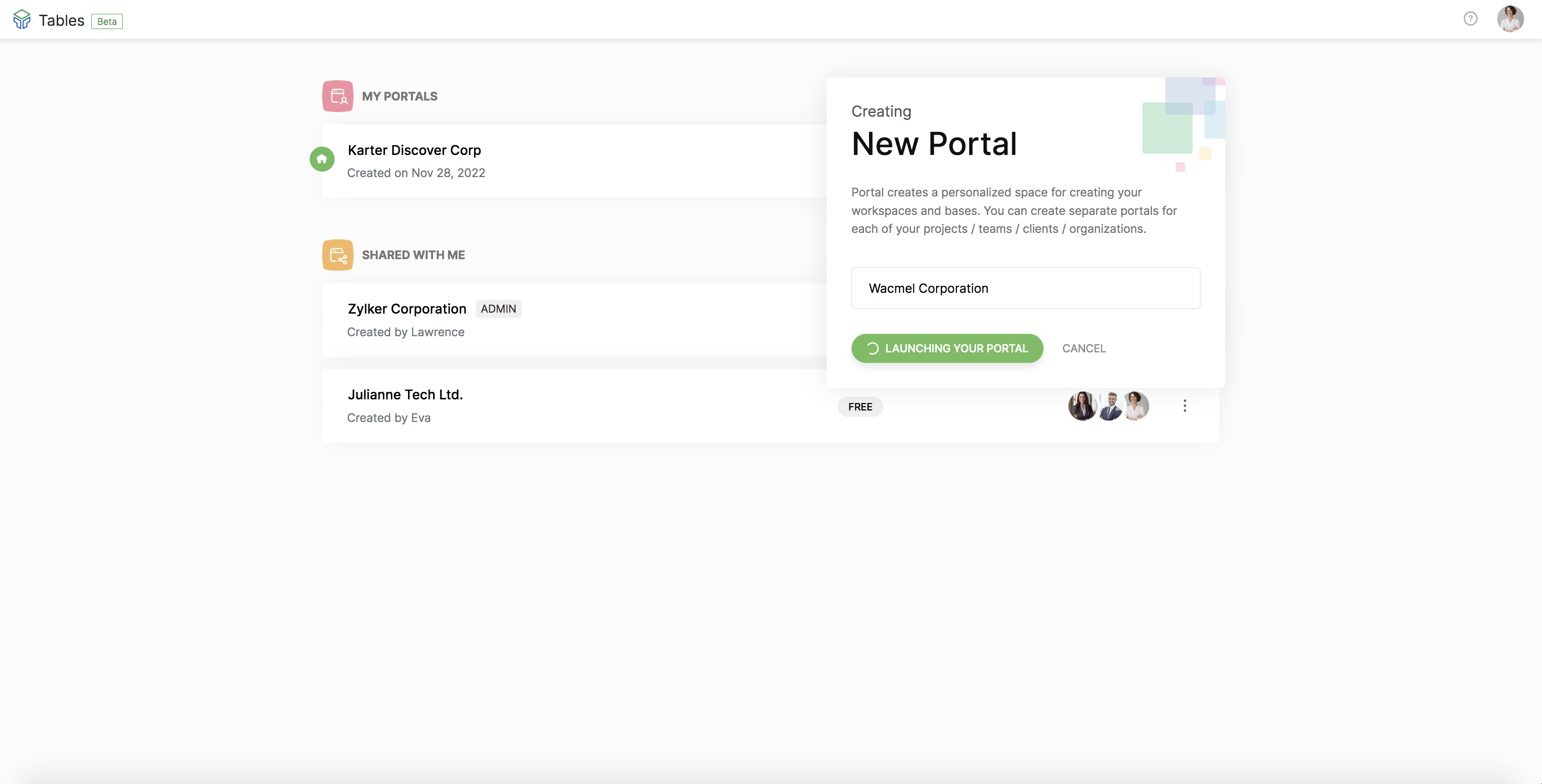 Creating a Portal