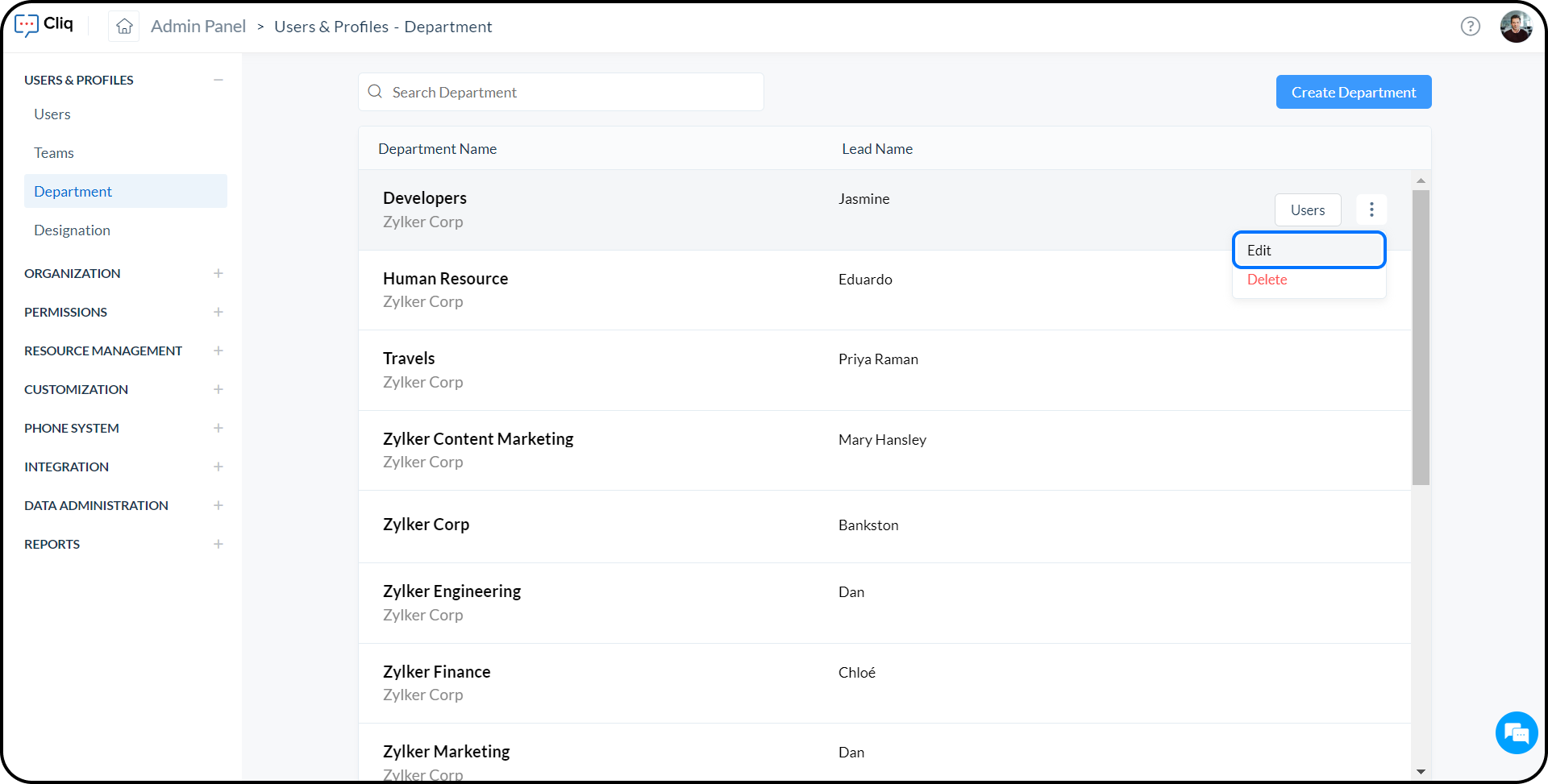 In the Lead Name dropdown, select the user whom you want to appoint as ...