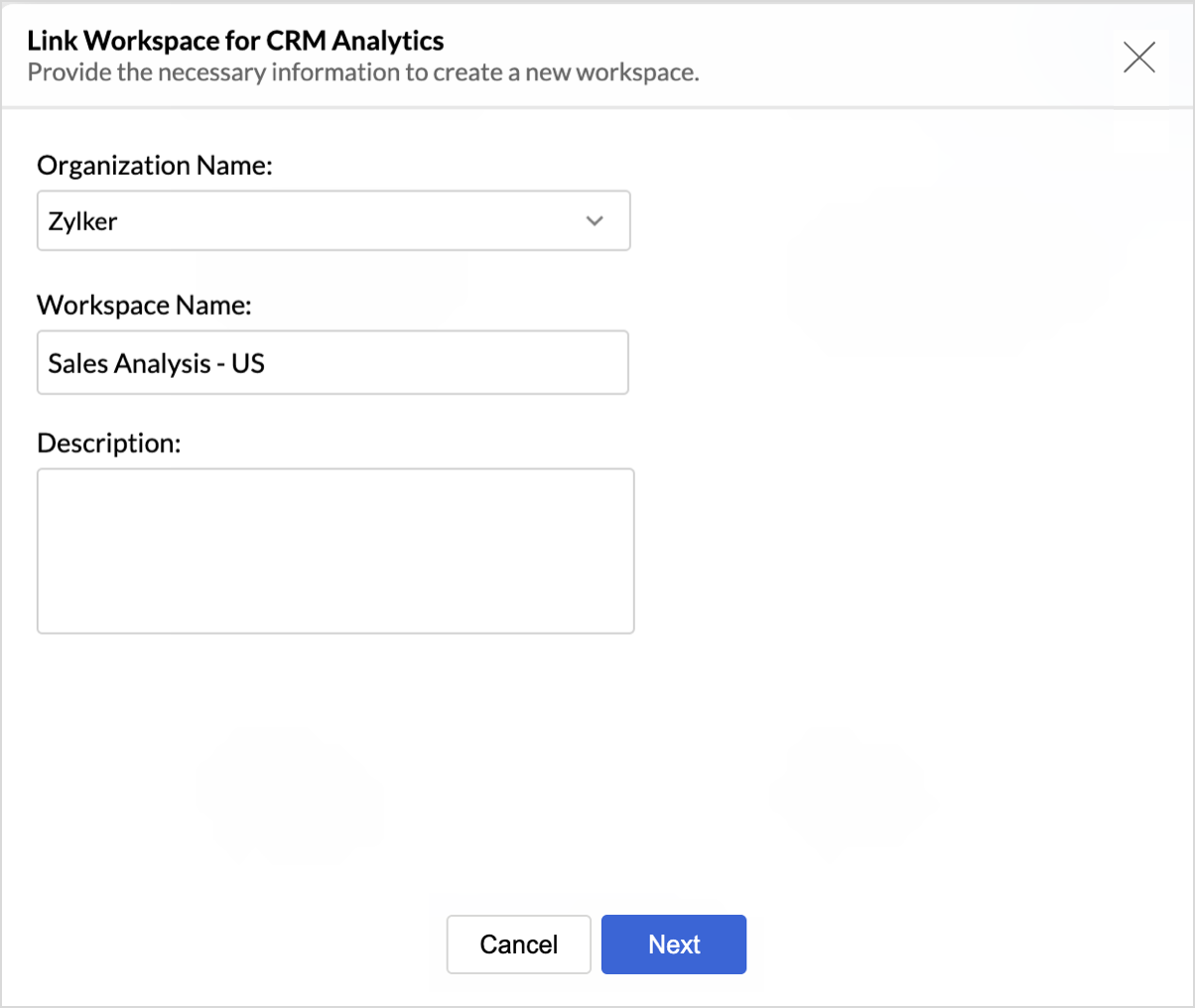 Click Next to successfully create a linked workspace.