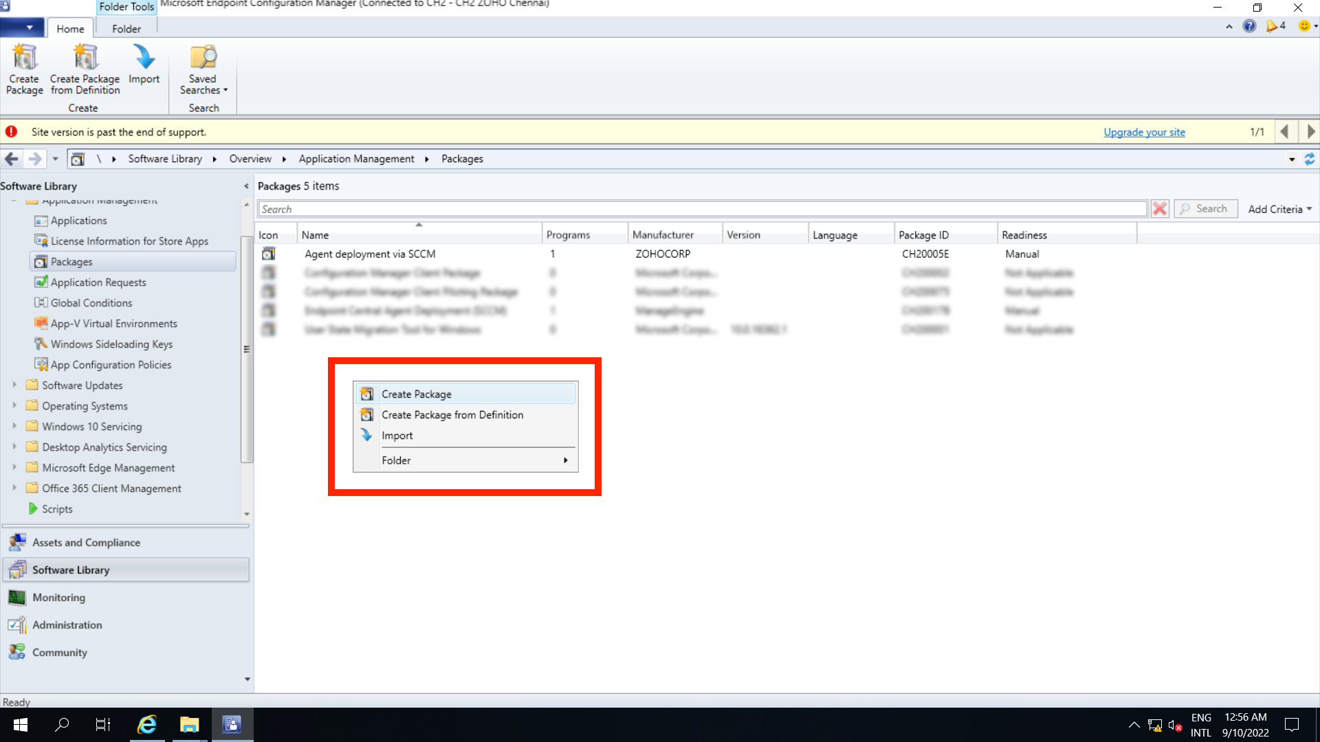 5. Specify information about the created package such as name ...