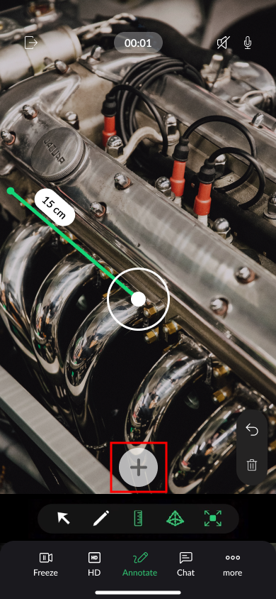 The measured length will be visible to all participants in a remote ...