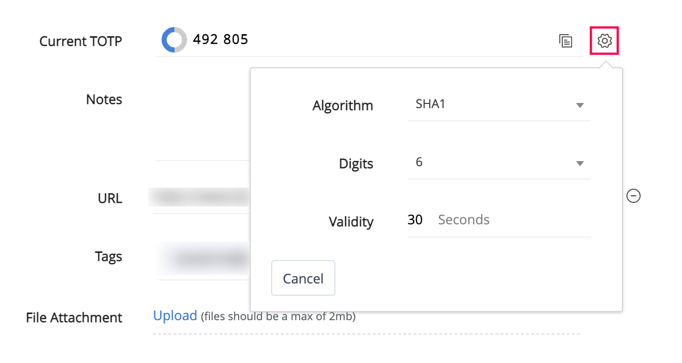 Note: If your TOTP Key does not satisfy our default TOTP settings, you can customize it by ...