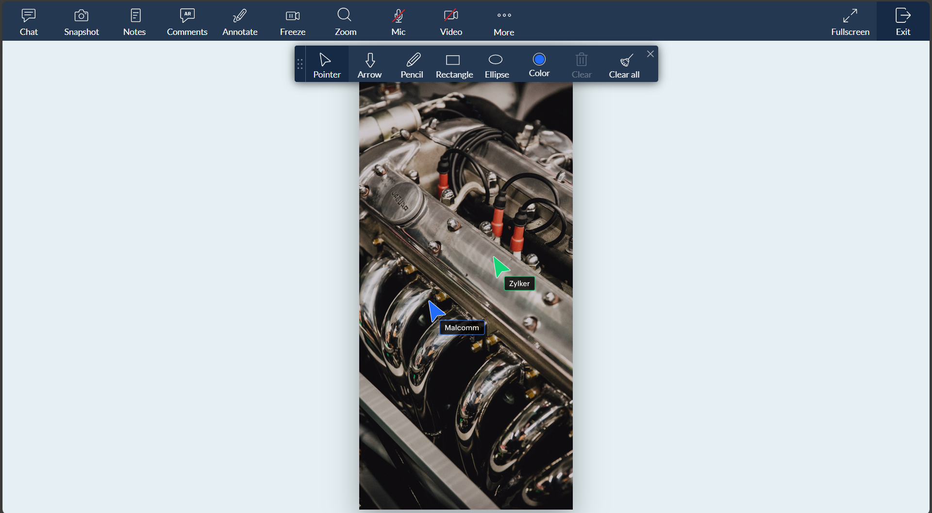 If you'd like to differentiate your pointer with another color, you can ...