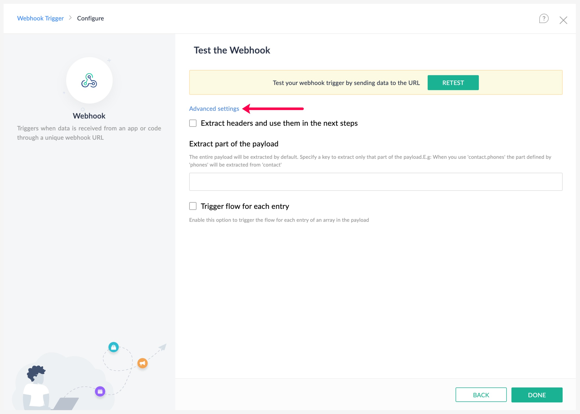 Extract headers and use them in the next steps