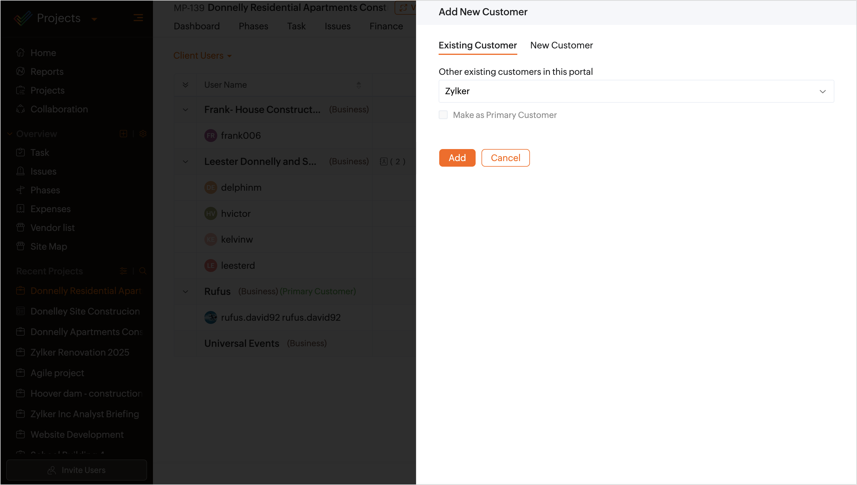 Customer Details Page