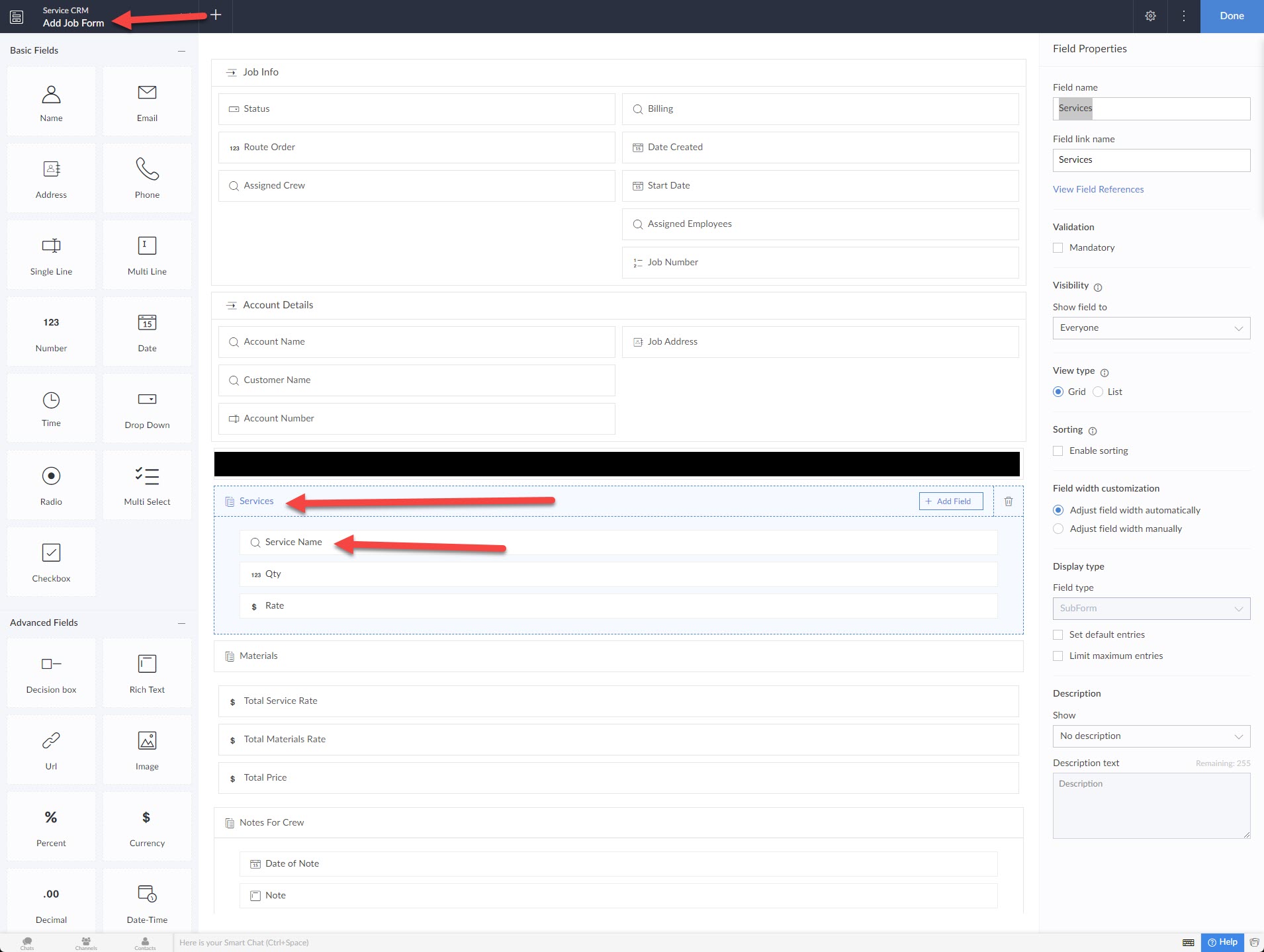 Creator How To Add Subform Row To Main Form With Deluge 