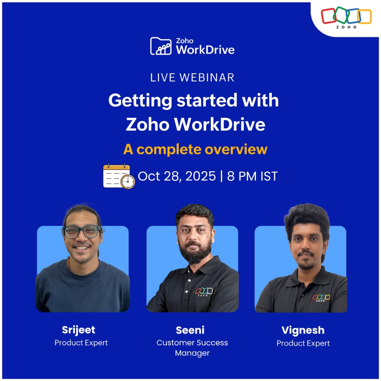 Live Webinar Getting Started With Zoho Workdrive A Complete Overview