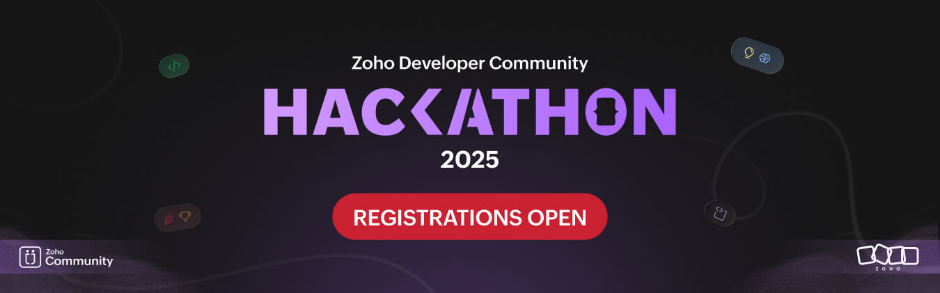 Zoho Developer Community Hackathon 2025 is LIVE!